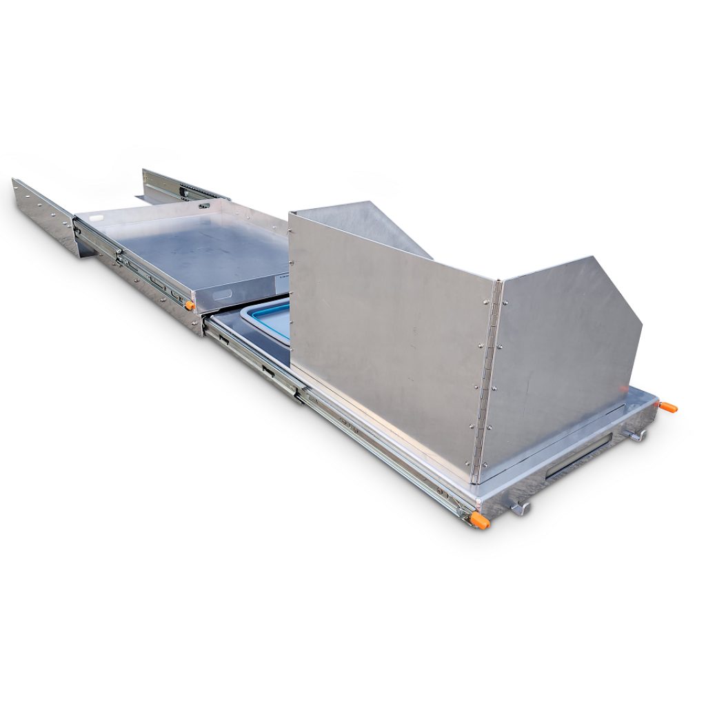 4wd Fridge Slide with Sink and Windshield (Australian Made) - Dunn & Watson