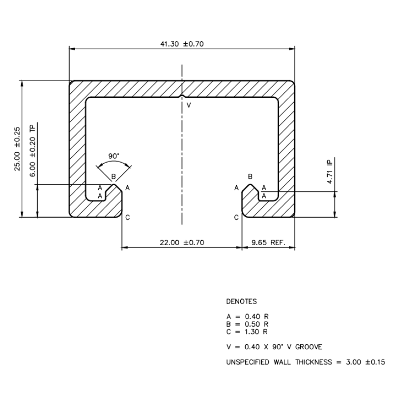 Aluminium Unistrut Channel 41mm x 25mm - Dunn & Watson